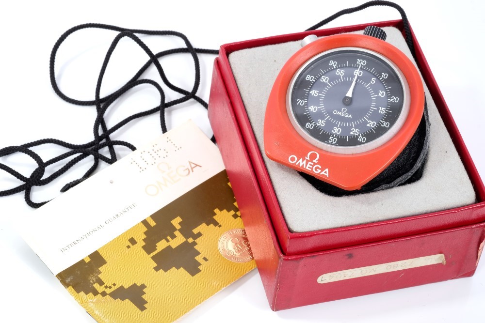 Lot 559 - 1980s Omega Stopwatch in original box, with