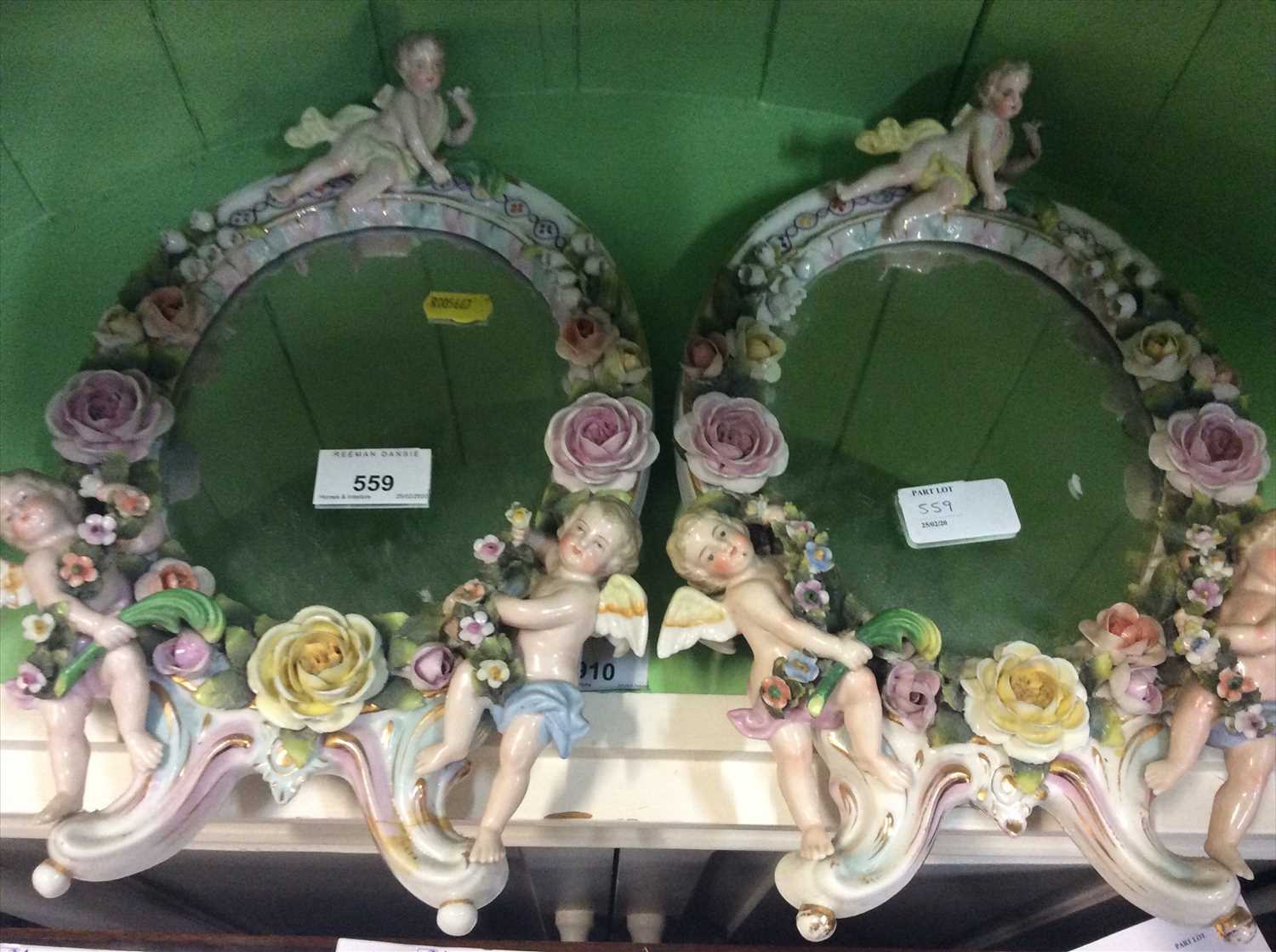 Lot 233 - Pair late 19th century Dresden porcelain