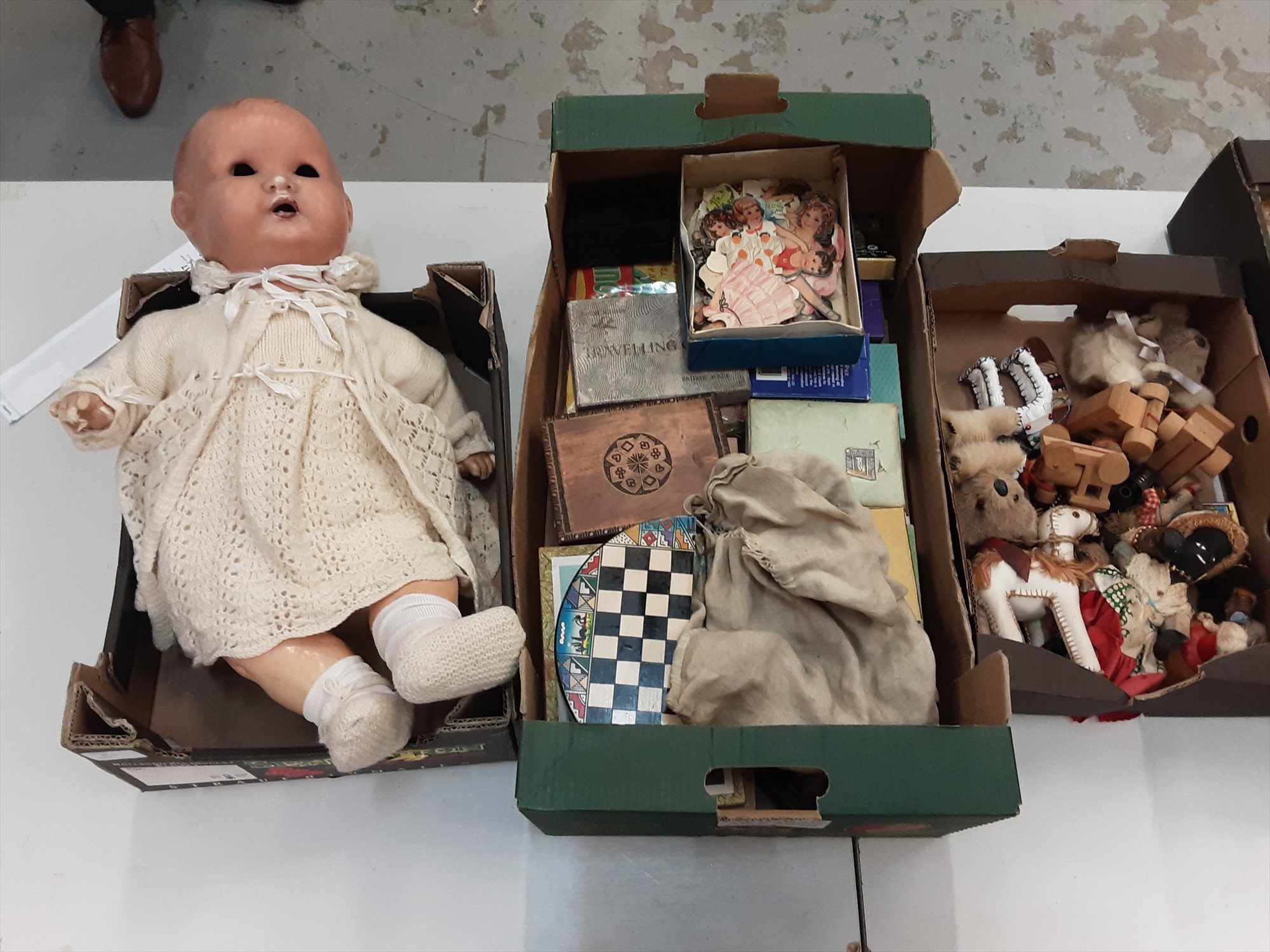 Lot 515 - Vintage board games, playing cards, doll and