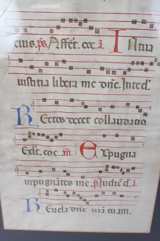 Lot 60 - Illuminated antiphonal on vellum