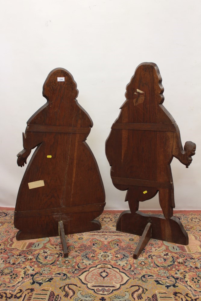 Lot 1340 - Rare pair of antique painted oak dummy