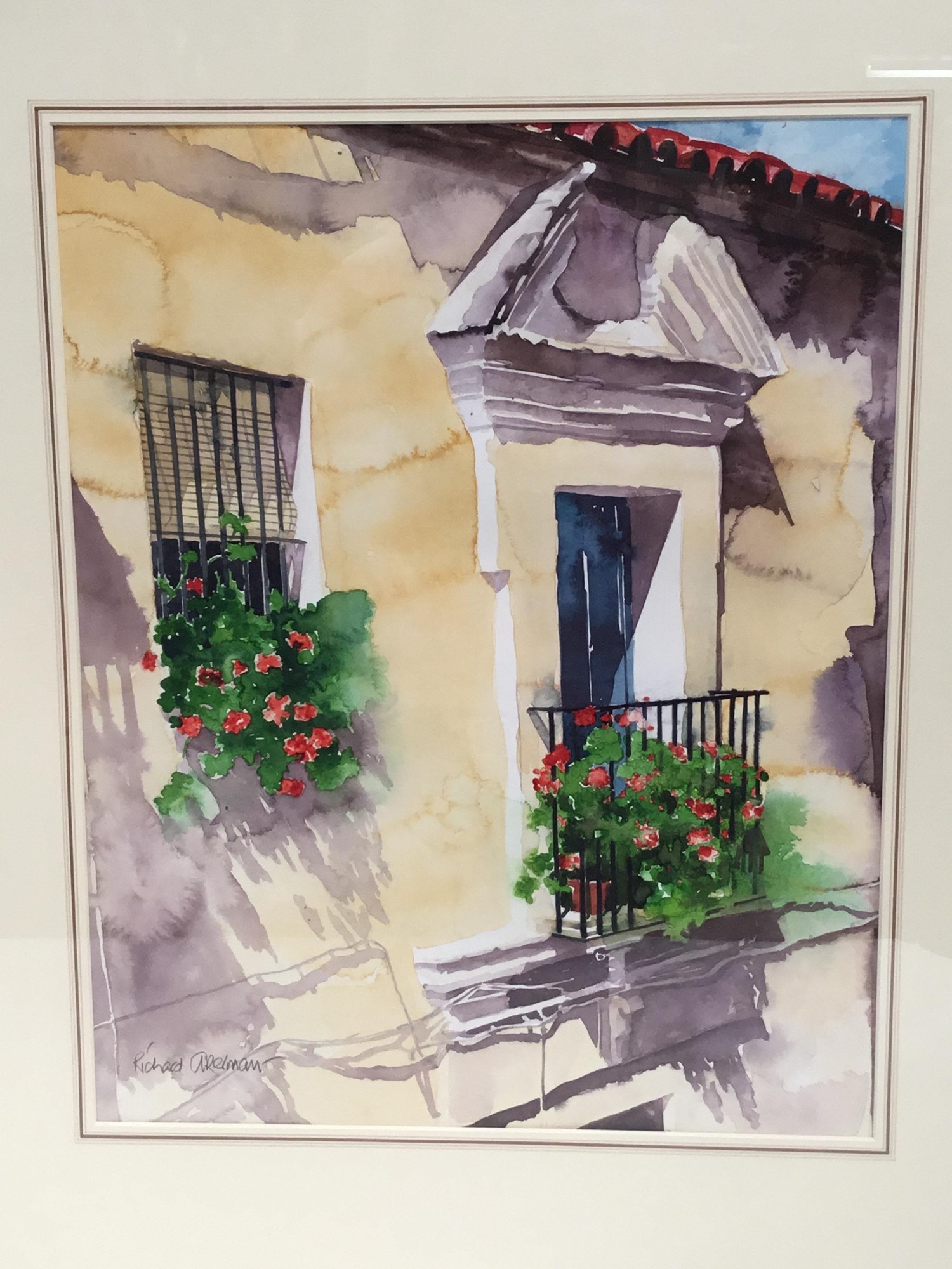 Lot 84 - Richard Akerman (b. 1942) watercolour, Red