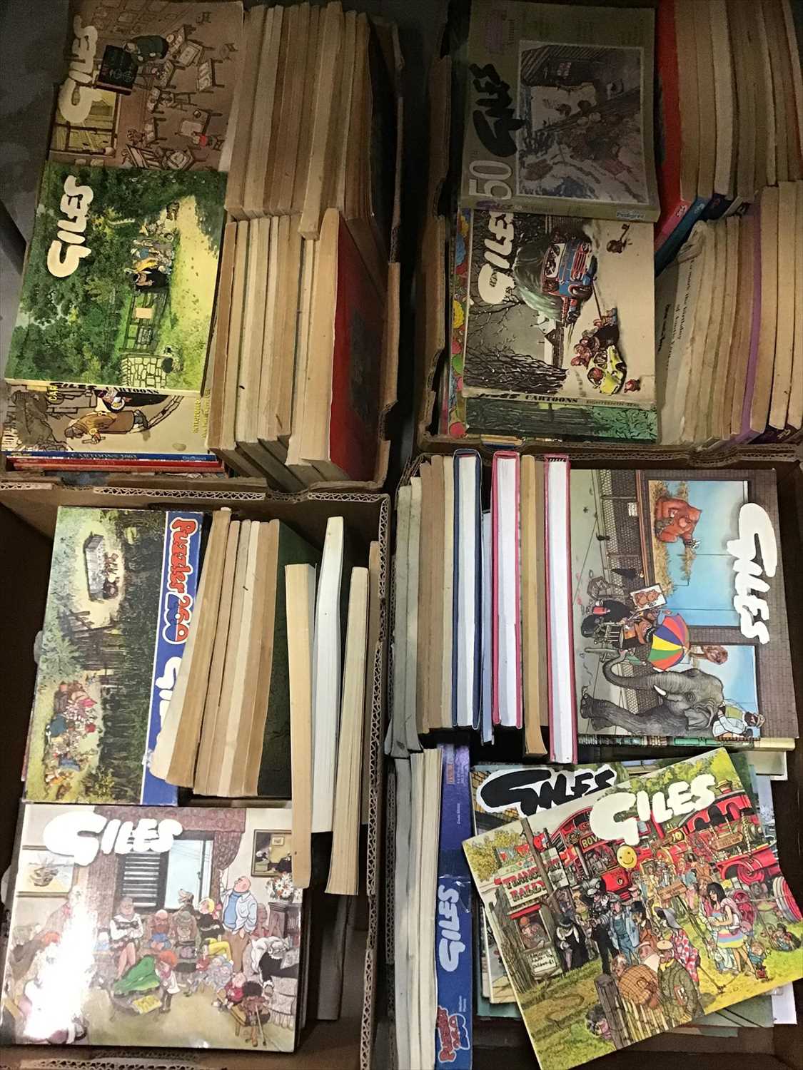 Lot 475 - Large collection of Giles annuals and