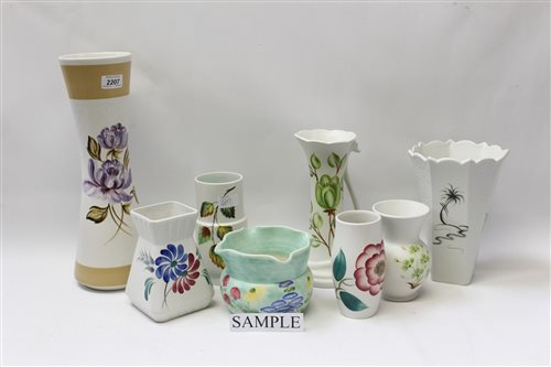 Lot 2207 - Selection of Radford pottery vases - mainly