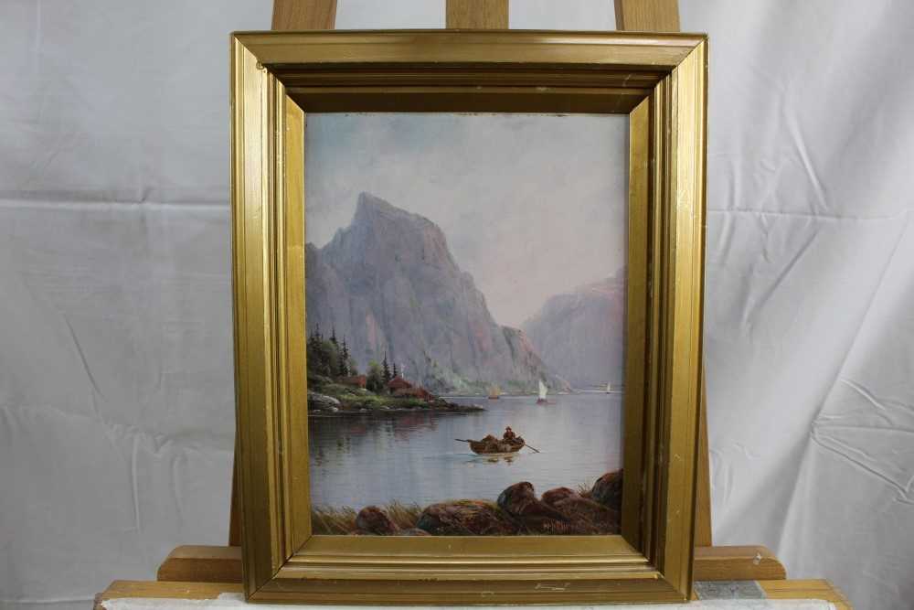 Lot 1072 - Nils Hans Christensen (1867-1939) oil on