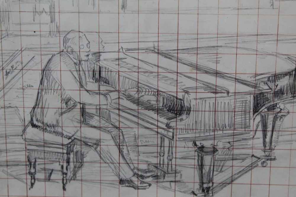 Lot 1102 - Therese Lessore (1884-1945) two pencil