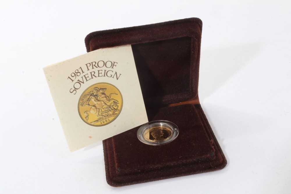 Lot 354 - G.B. Elizabeth II gold proof Sovereign 1981