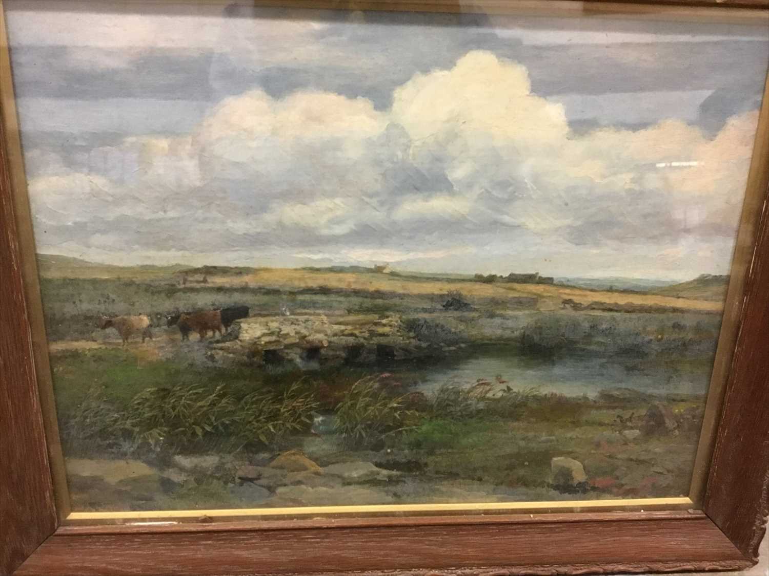 Lot 140 - Two oils landscapes together with four