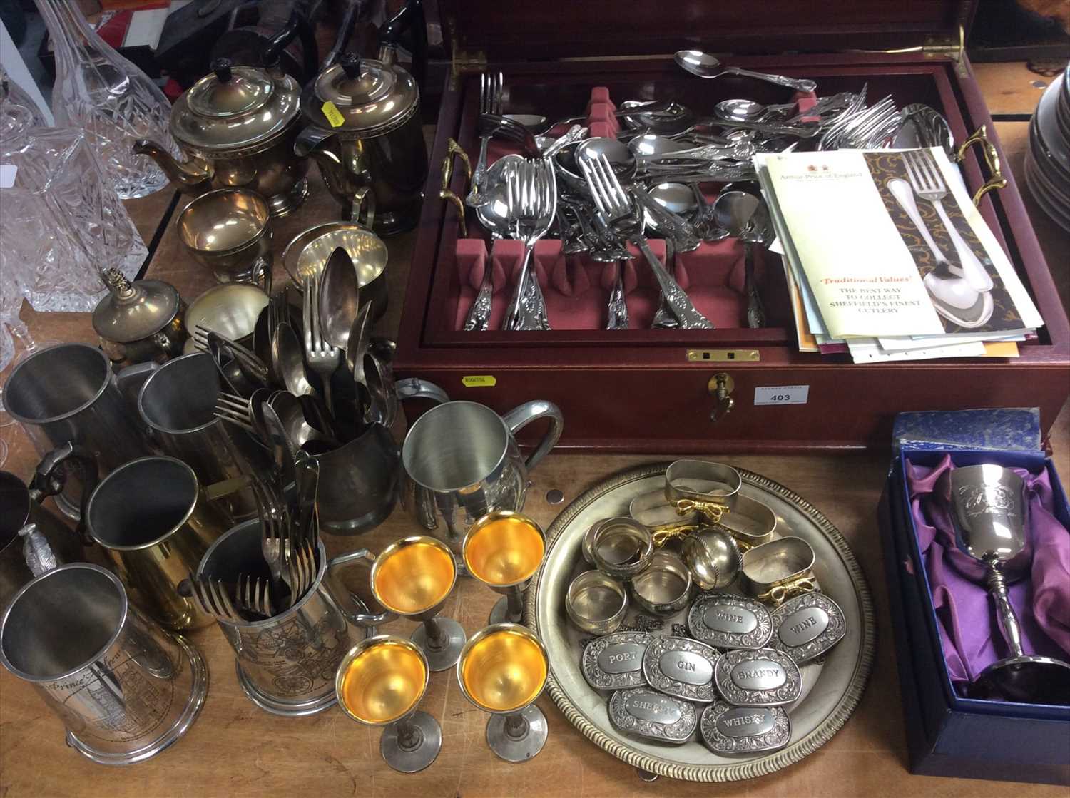 Lot 403 - Arthur Price canteen silver plated cutlery