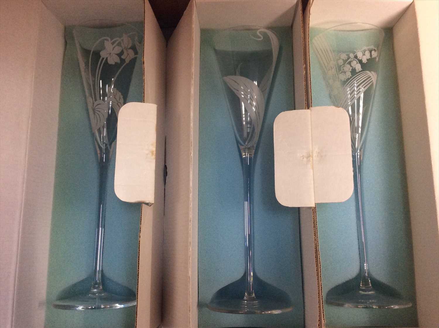 Lot 445 - Collection of Franklin Mint champagne flutes,