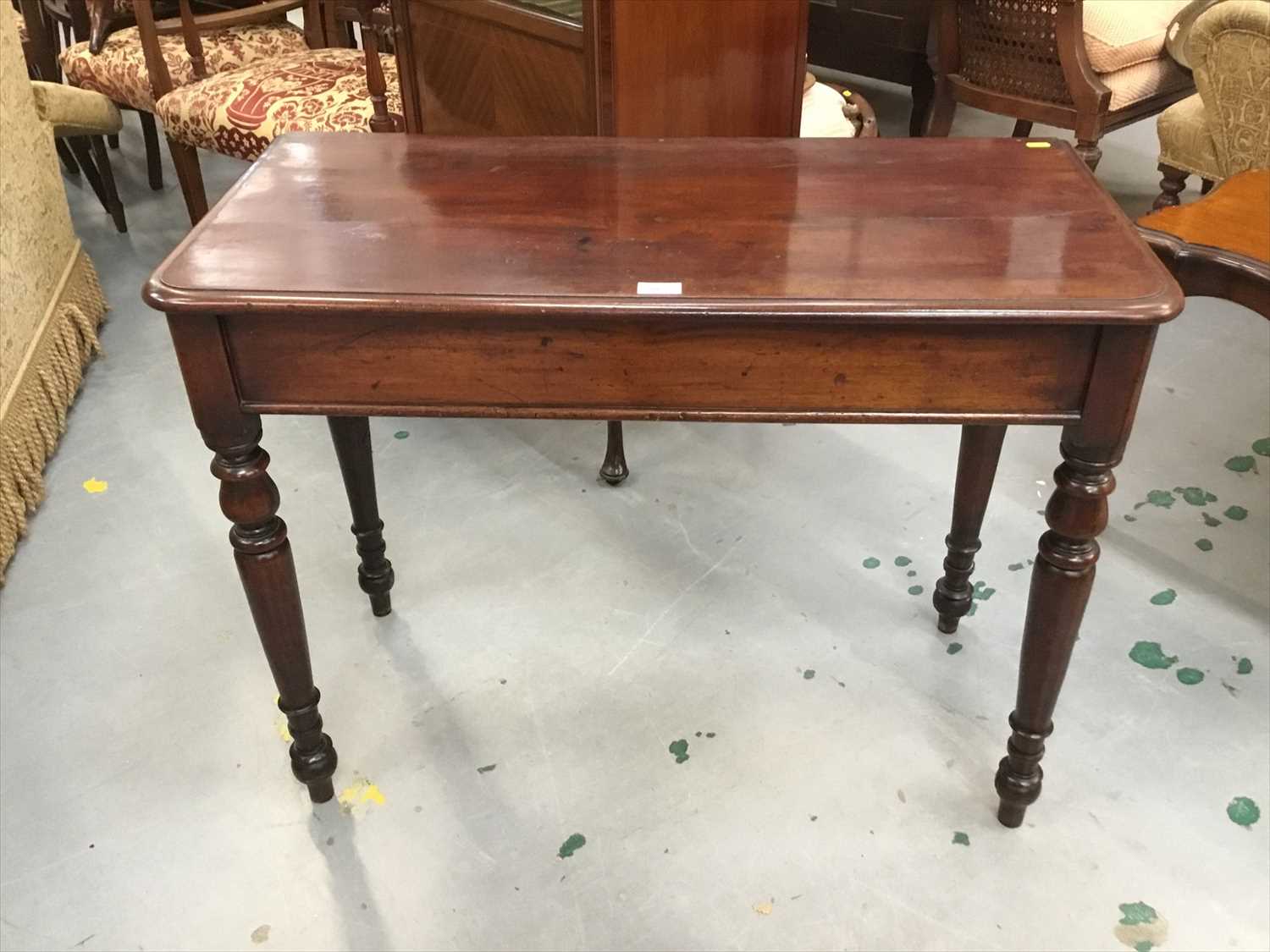 Lot 862 - Victorian mahogany hall table with end