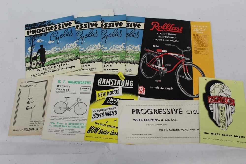 Lot 1621 - Progressive Cycles brochures, together with