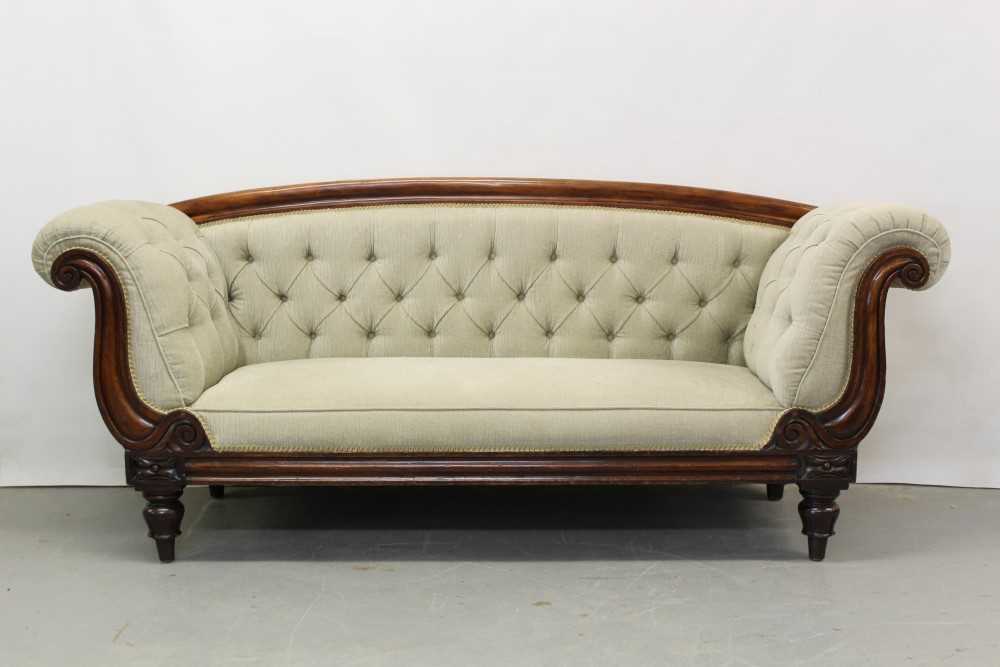 Lot 1236 - Late Regency double scroll end sofa