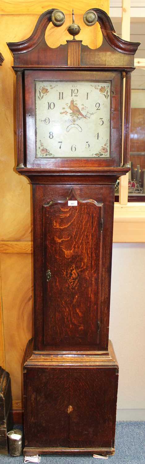 Lot 599 - 19th Century Oak 30 hour long case clock by