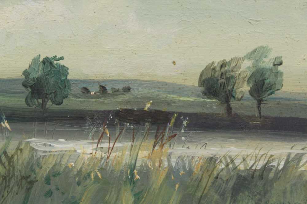 Lot 1145 - Ronald Ronaldson oil on board - landscape