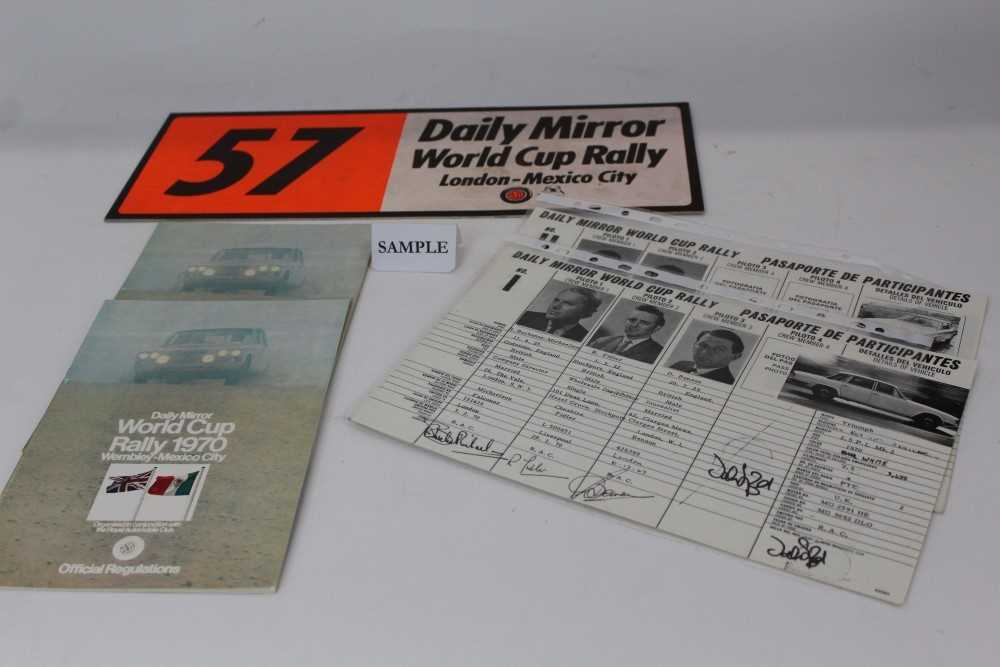 Lot 1714 - Daily Mirror 1970 World Cup Rally-