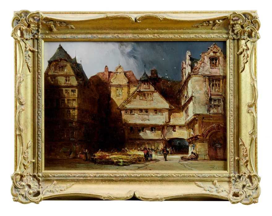 Lot 1097 - William Callow oil on canvas - French
