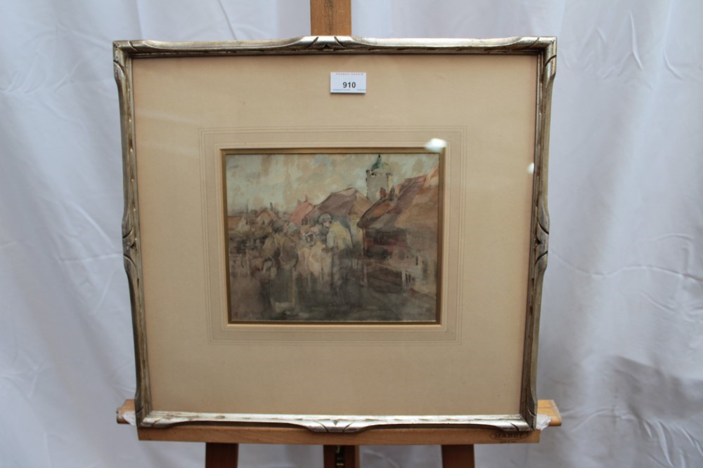 Lot 910 - Charles John Collings, watercolour in glazed
