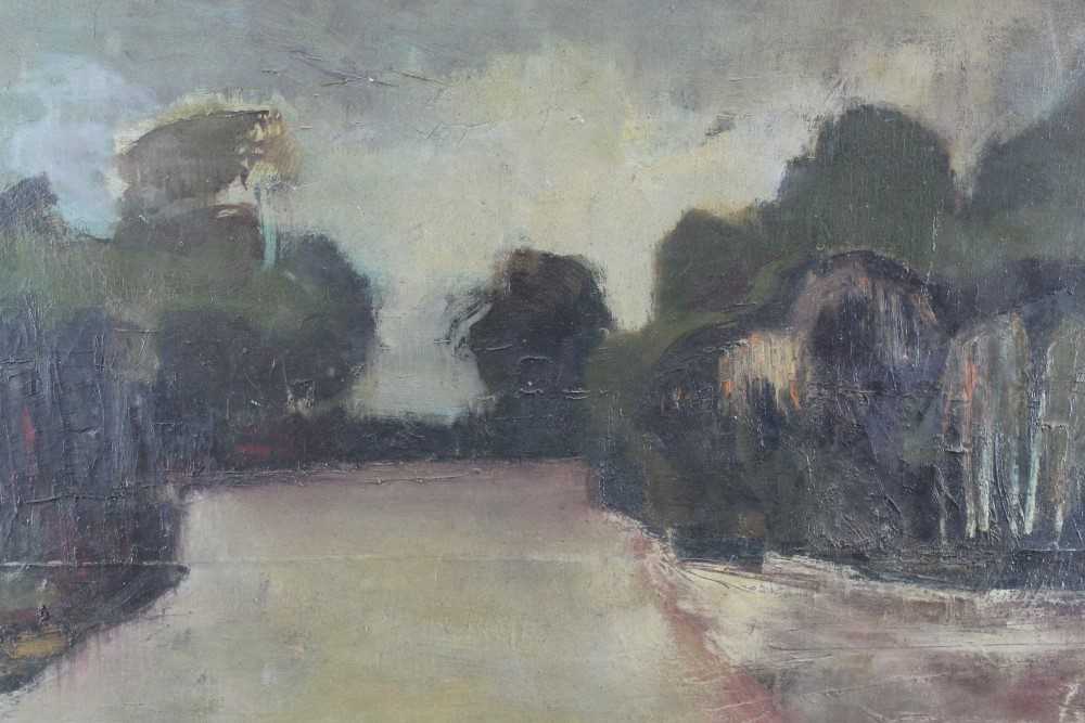 Lot 1136 - Jack Cross oil on canvas - landscape,