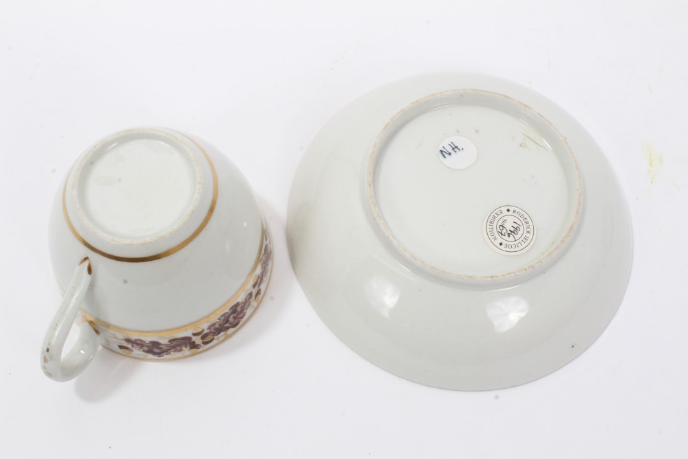 Lot 97 - New Hall teacup and saucer ex: Roderick