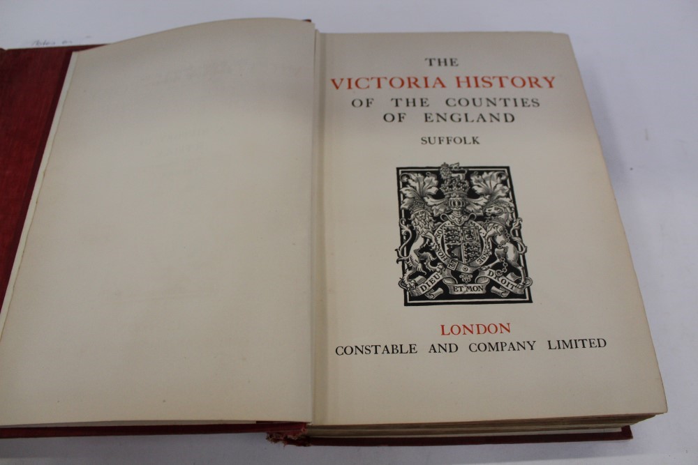 Lot 1239 - Victoria County history of Suffolk, 1911