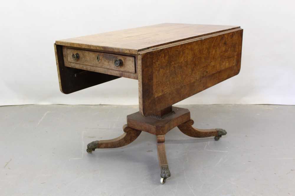 Lot 1212 - Rare Regency burr elm veneered library