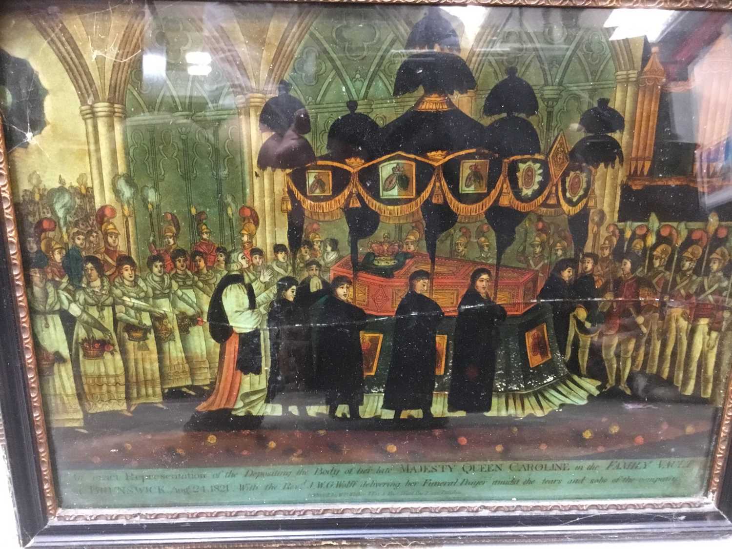 Lot 266 - Georgian reverse coloured print on glass