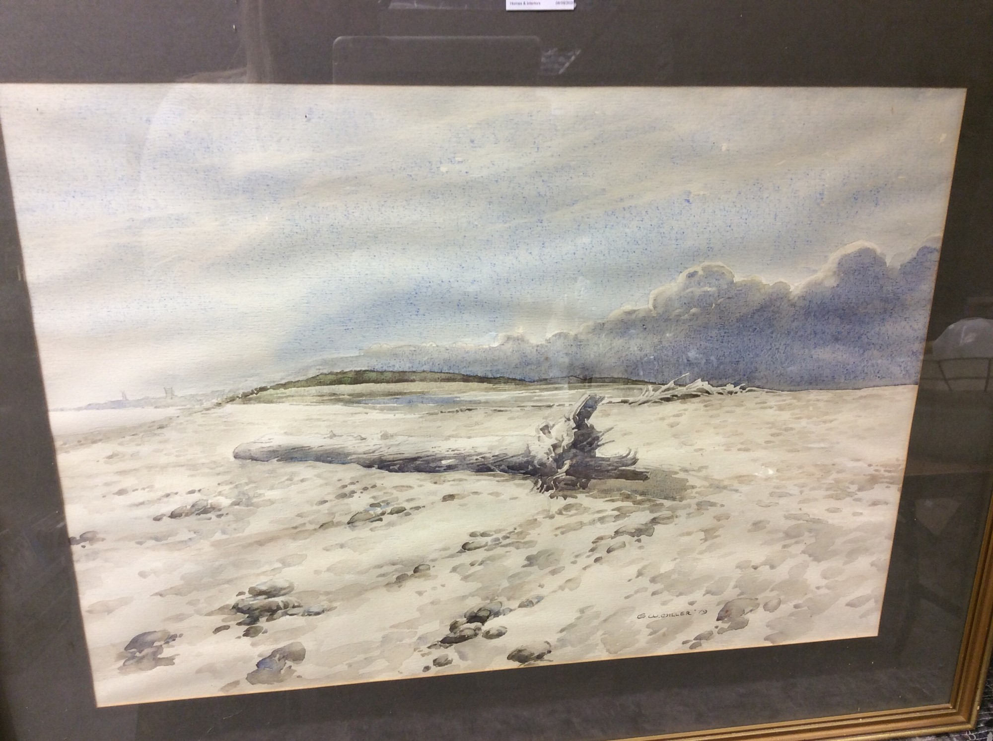Lot 258 - George W Miller - watercolour, coastal scene,