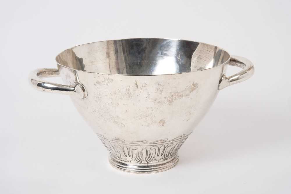 Lot 327 - Edwardian silver bowl in the form of tapered
