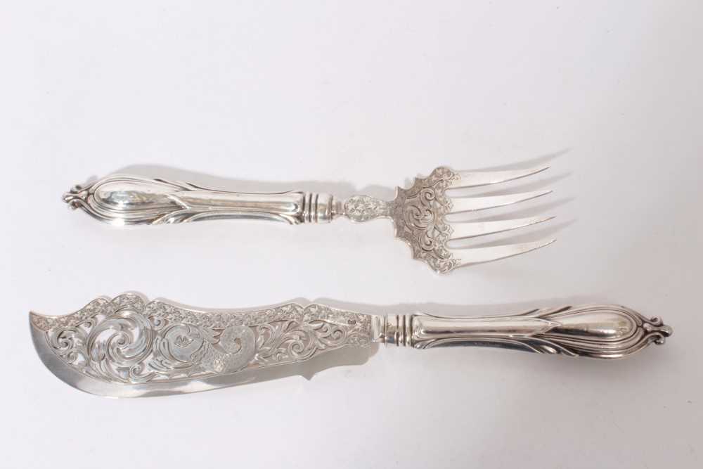 Lot 313 - Pair of Good Quality Victorian silver fish