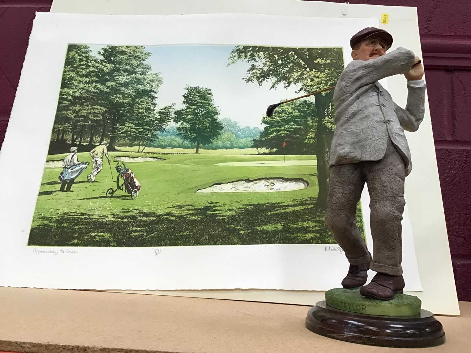 Lot 524 - Golfing prints and pictures, and a