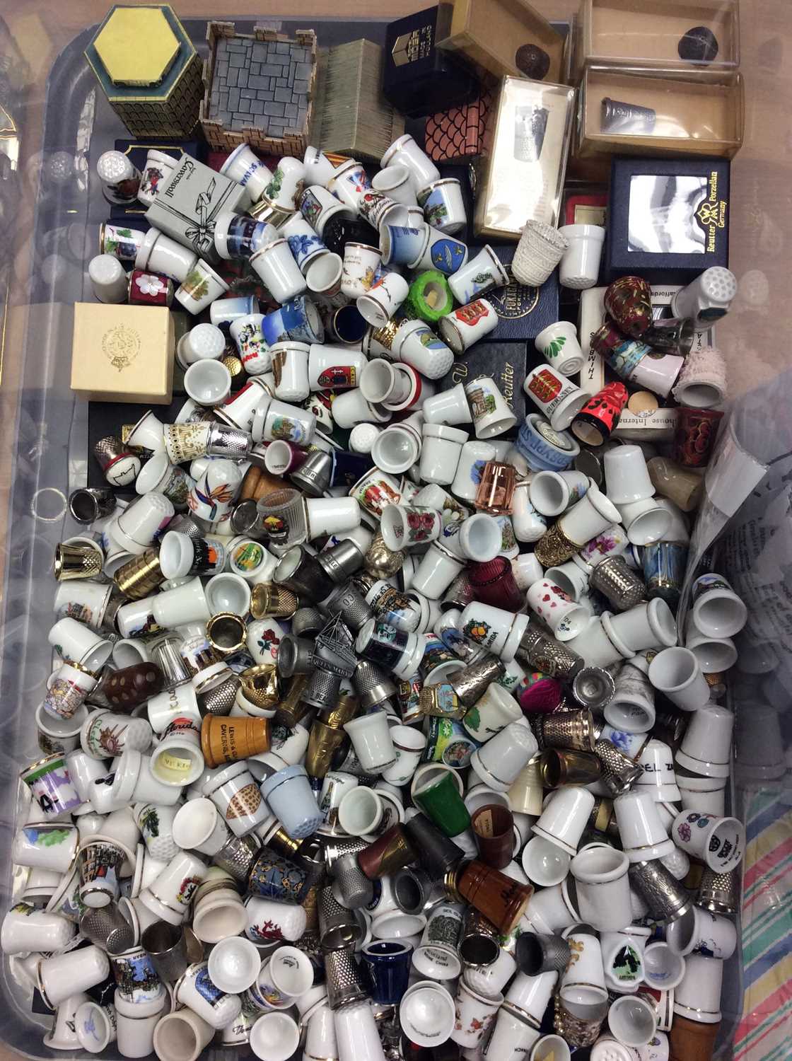 Lot 397 - Extensive collection of thimbles