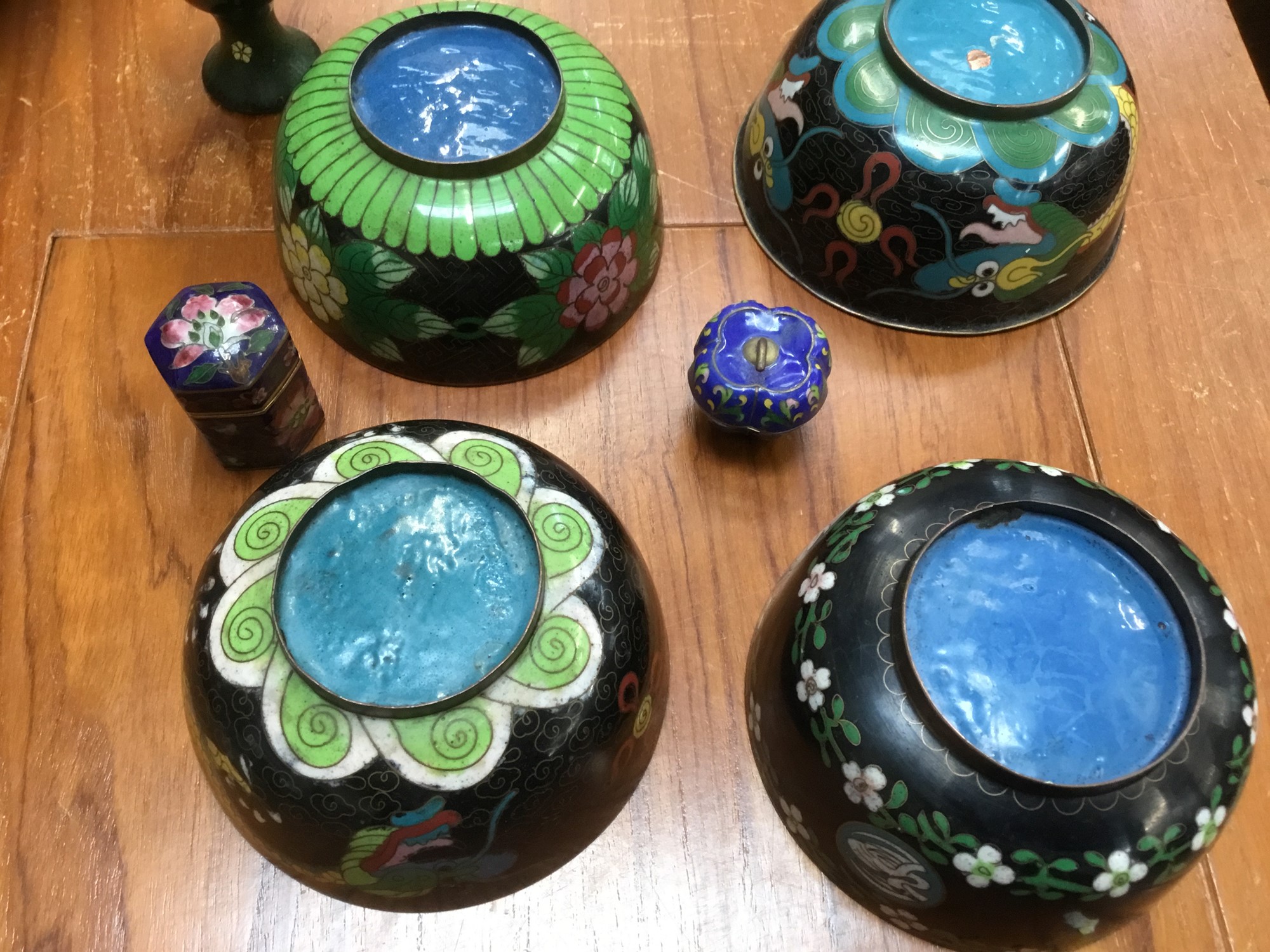Lot 171 - Antique Japanese Ginbari cloisonné vase,