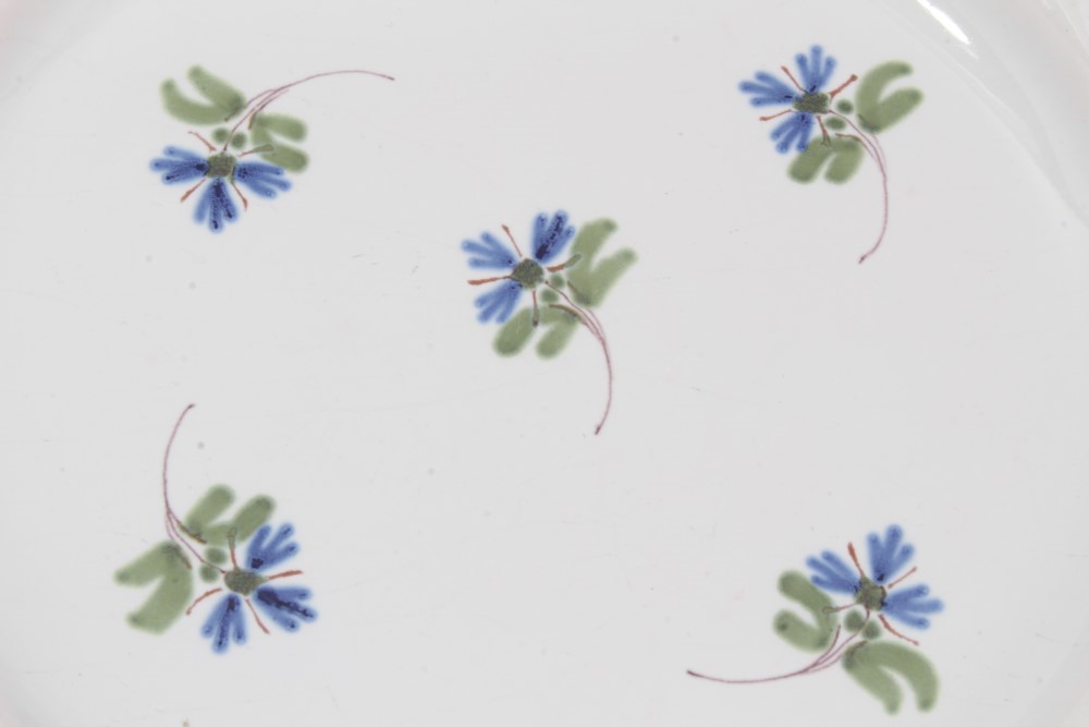 Lot 120 - Unusual English Delft plate, painted with