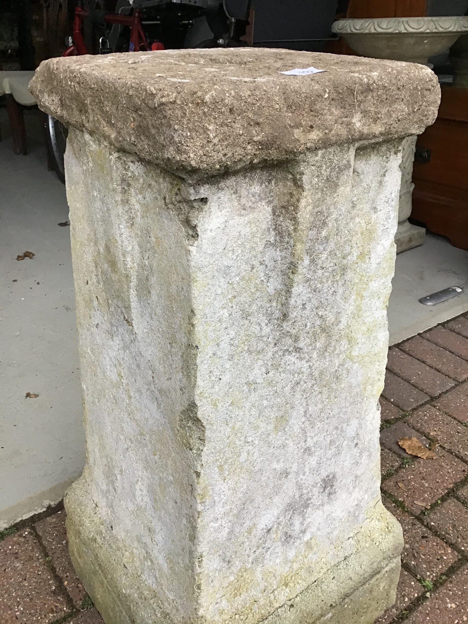 Lot 160 - Art Deco style concrete garden plinth