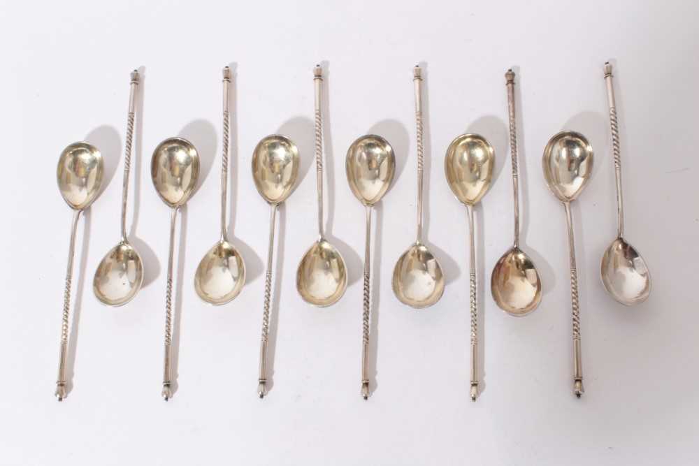 Lot 305 - Set of twelve Imperial Russian Silver spoons
