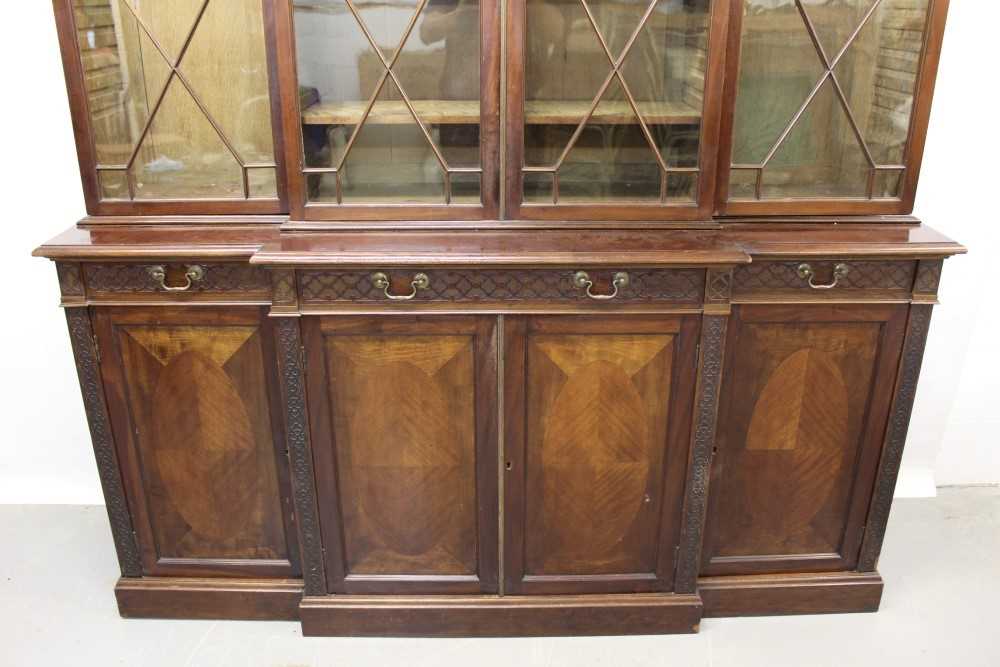 Lot 1205 - Early 20th century mahogany breakfront