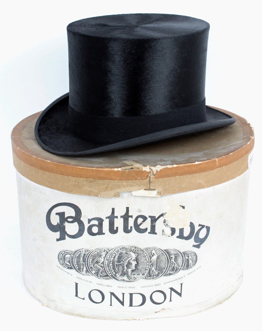 Lot 3097 - Gentlemen's black silk top hat by Battersby