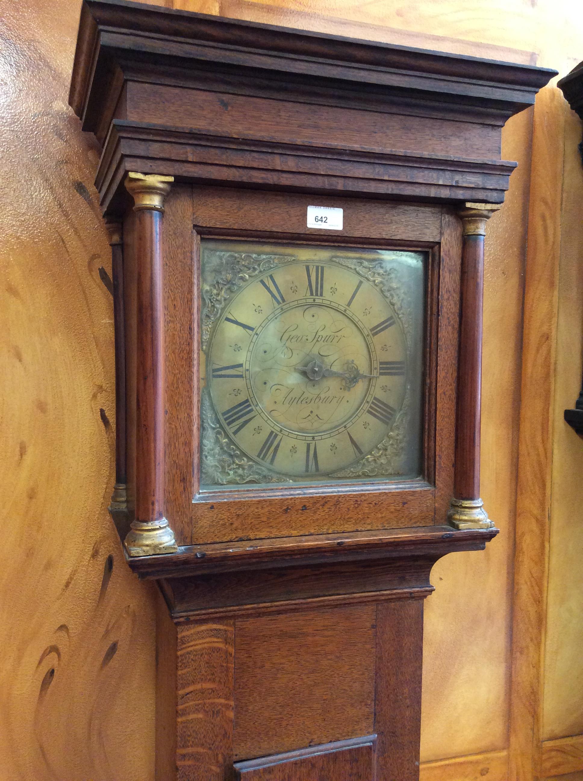 Lot 642 - 18th century 30 hour longcase clock By