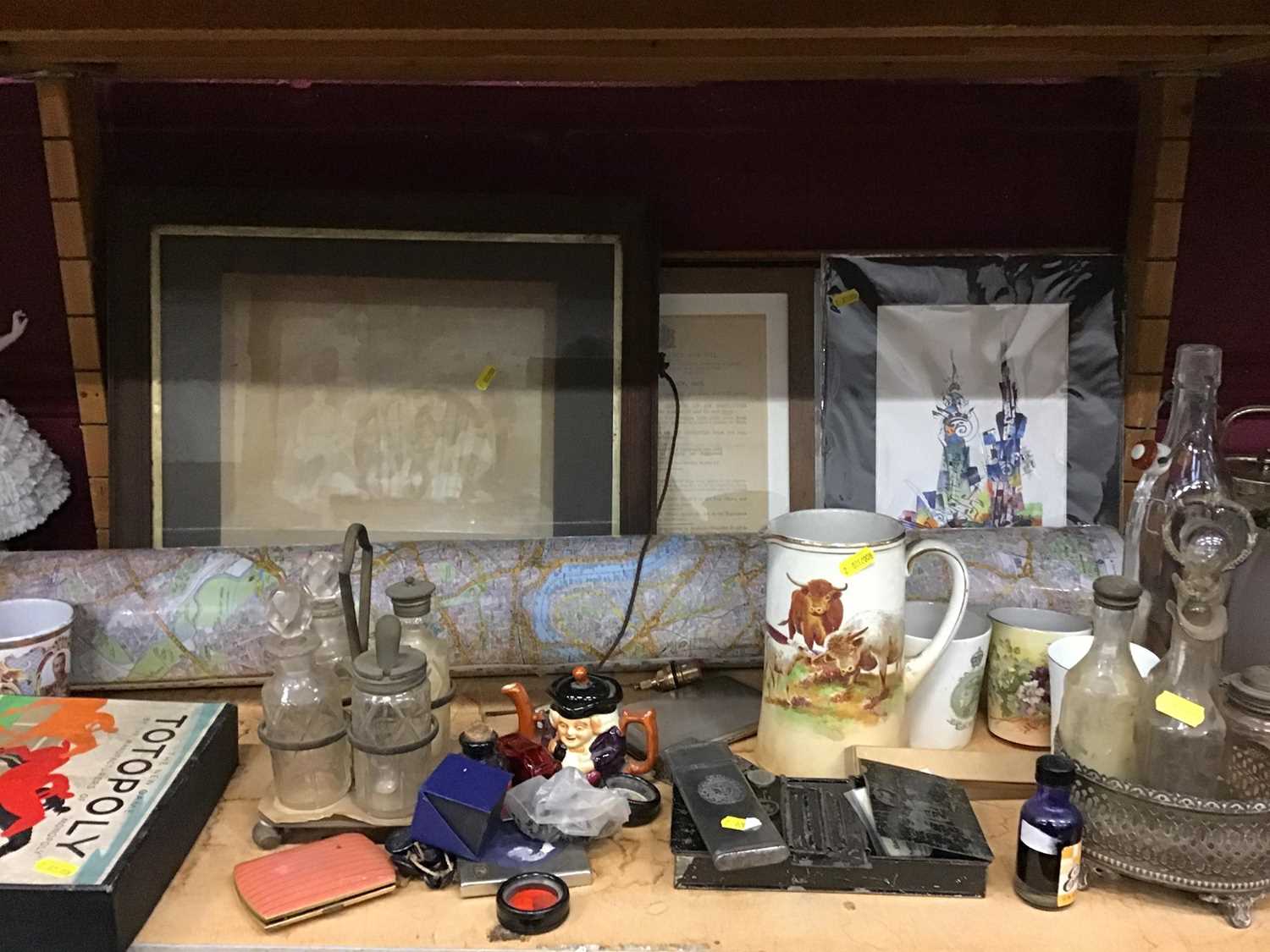 Lot 545 - Sundry items including Scottish folding map,