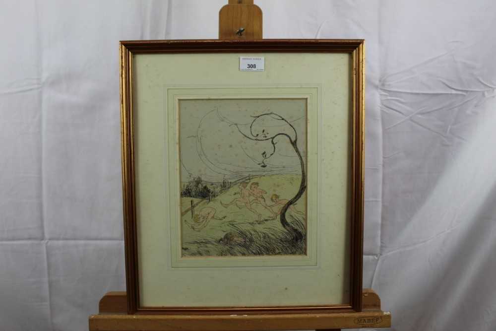 Lot 106 - Elizabeth, Bessie Fyfe watercolour and pen,