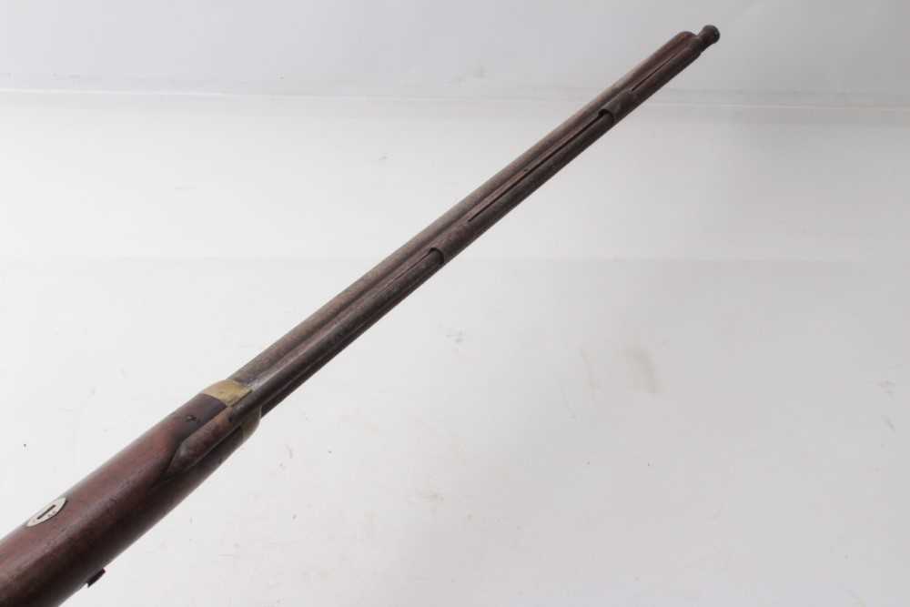 Lot 376 - English flintlock sporting gun with inset