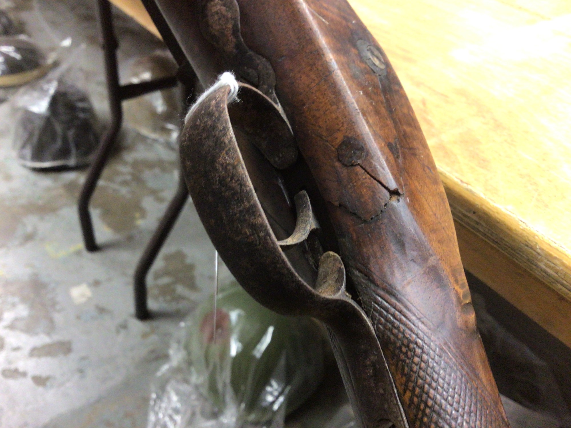 Lot 376 - English flintlock sporting gun with inset