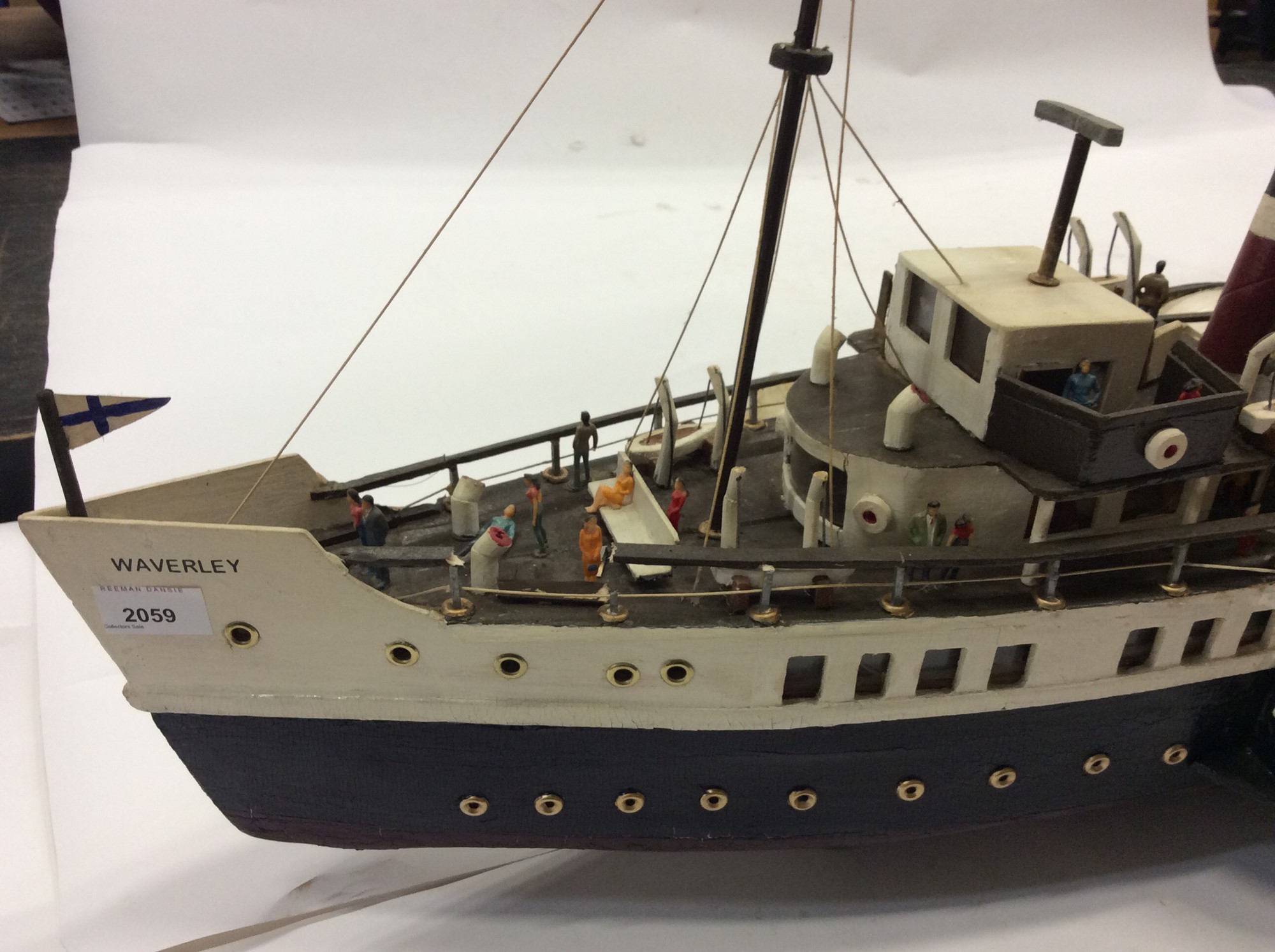 Lot 2059 - Scratch built model boat- Waverley