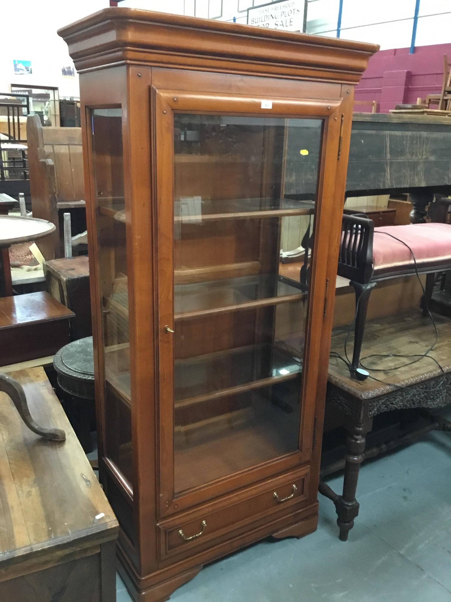 Lot 902 - Modern Cherry wood display cabinet