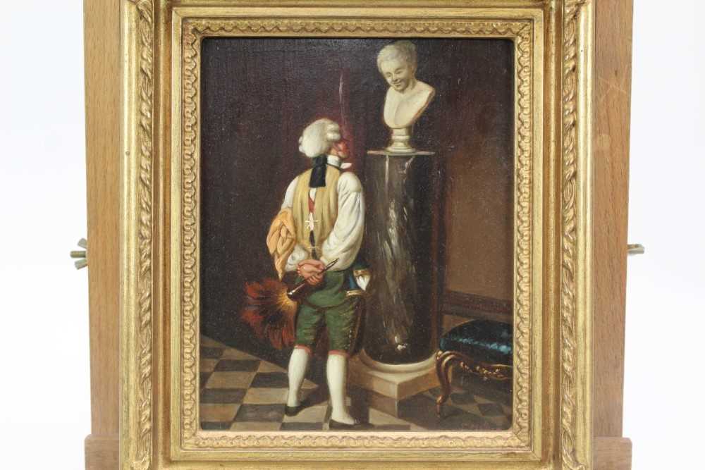 Lot 1251 - J Muller (19th century) oil on copper