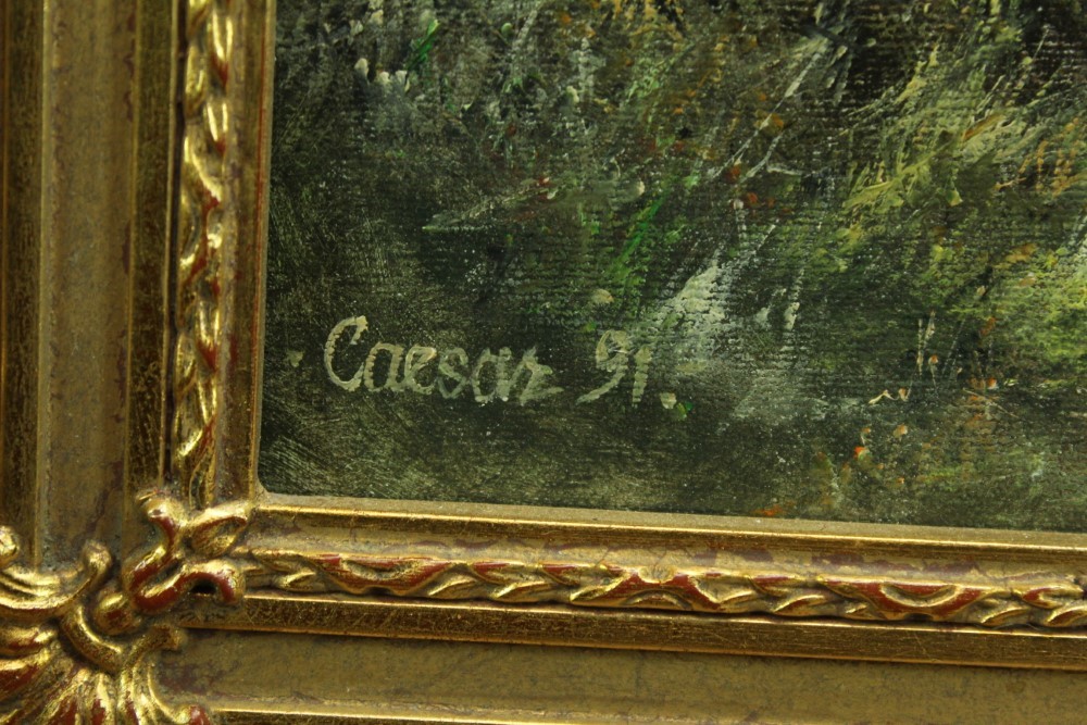 Lot 1038 - John Caesar Smith oil on canvas hunting