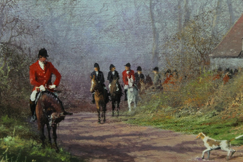 Lot 1038 - John Caesar Smith oil on canvas hunting