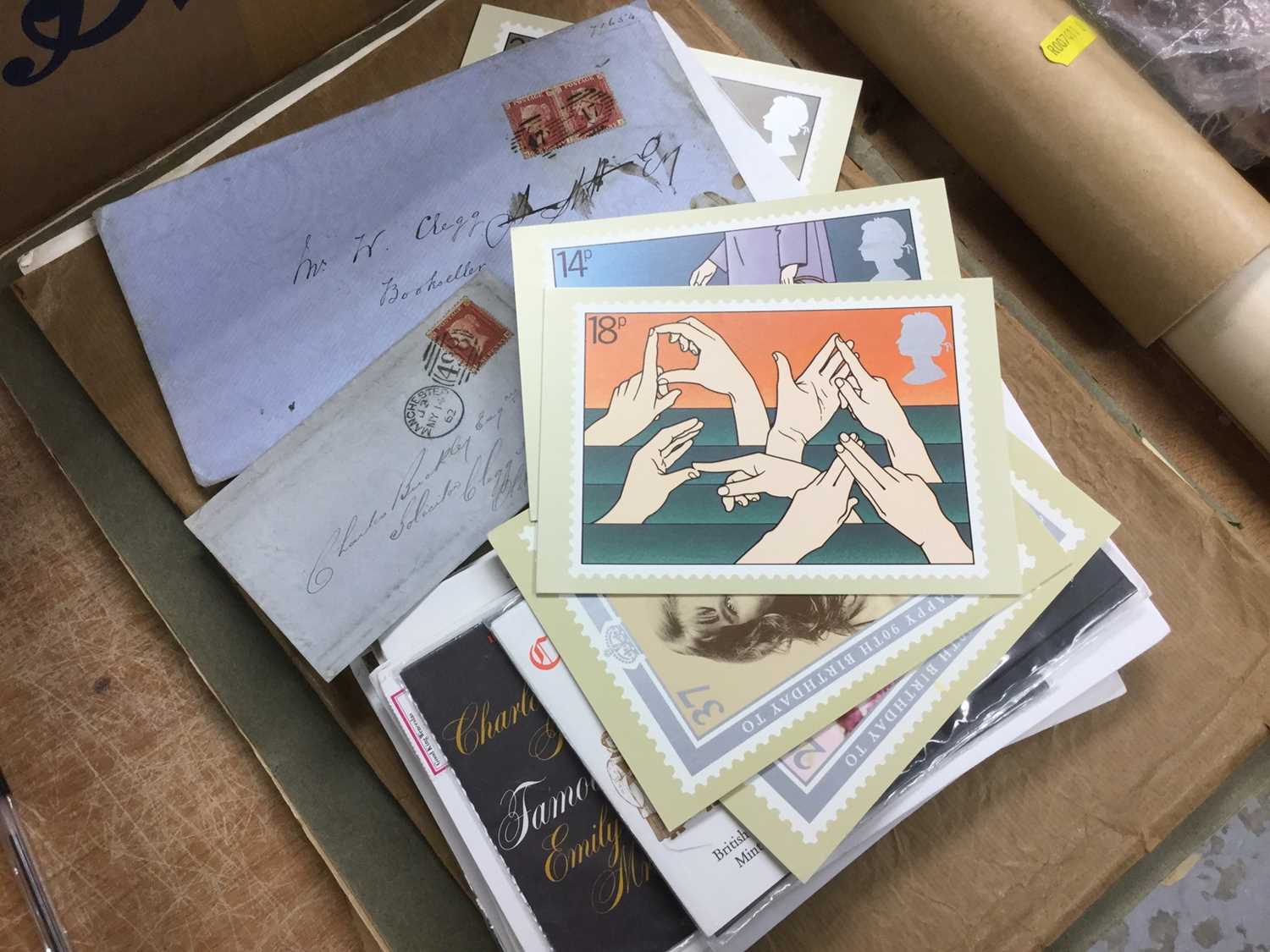 Lot 263 - Group of ephemera to include stamps and a