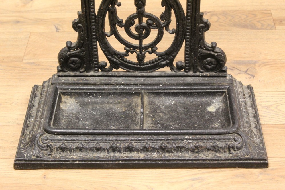 Lot 736 - Victorian cast iron stick stand by Falkirk